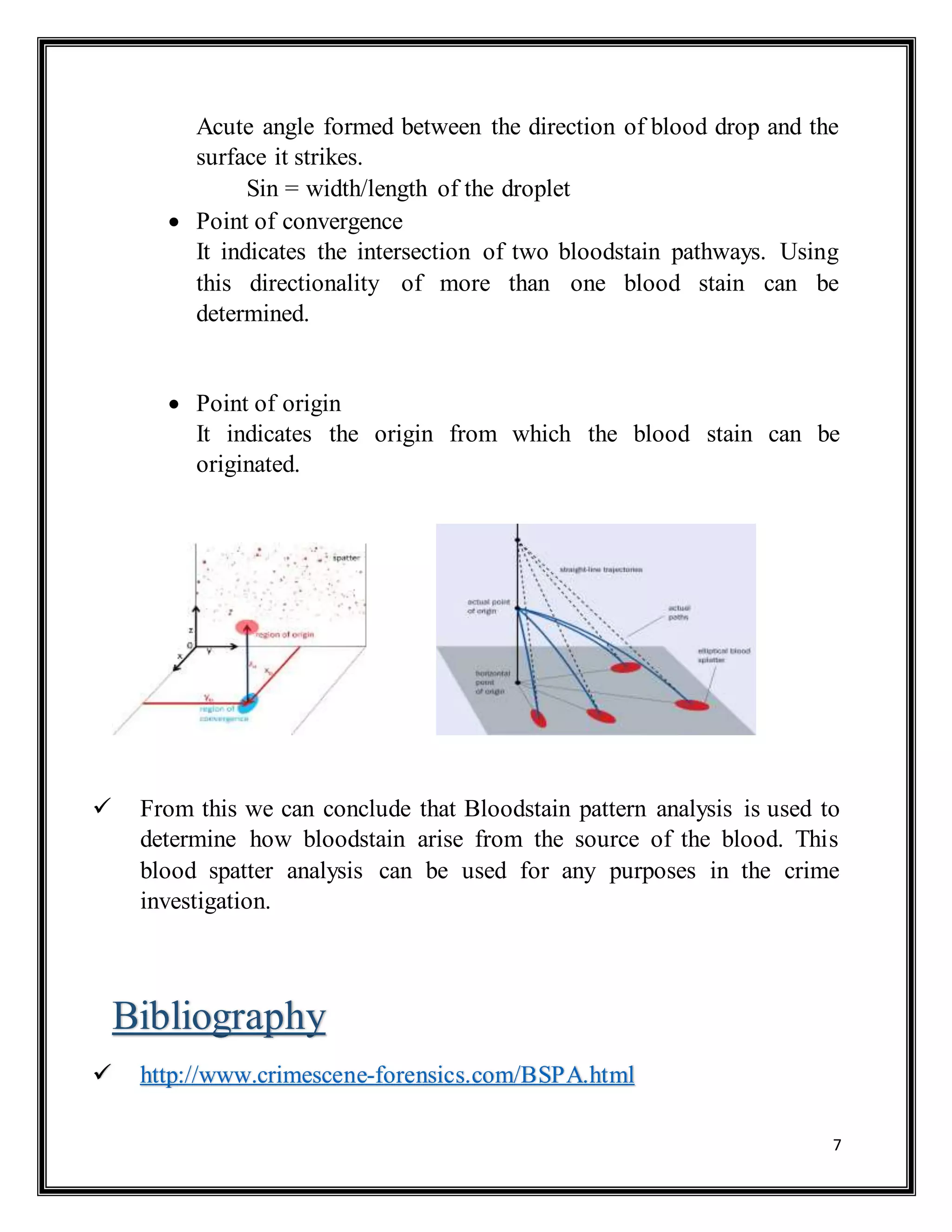 Blood stain pattern analysis | DOCX