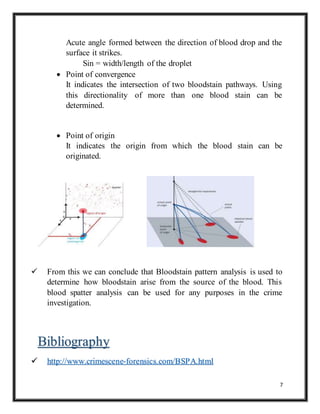 Blood stain pattern analysis | DOCX
