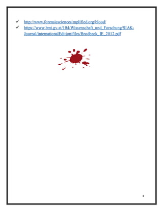 Blood stain pattern analysis | DOCX