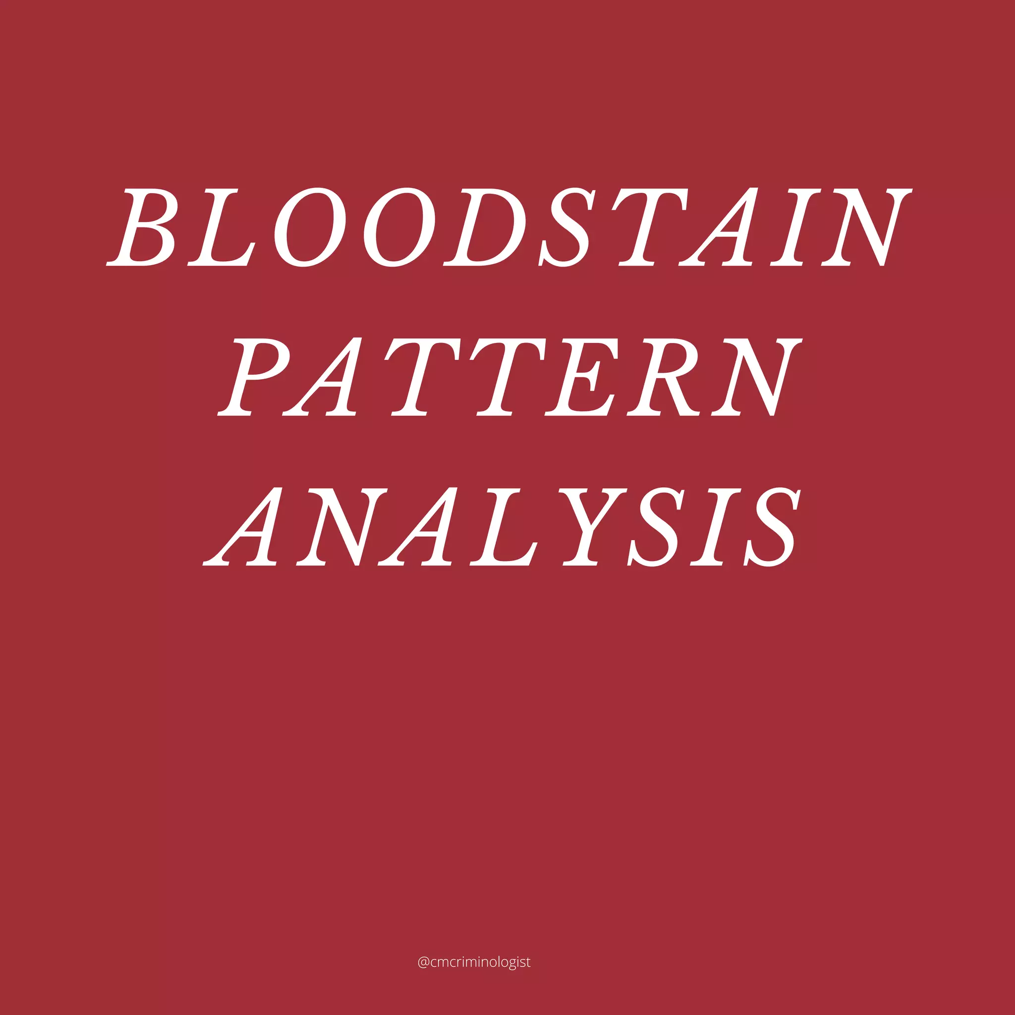 Bloodstain pattern analysis | PDF