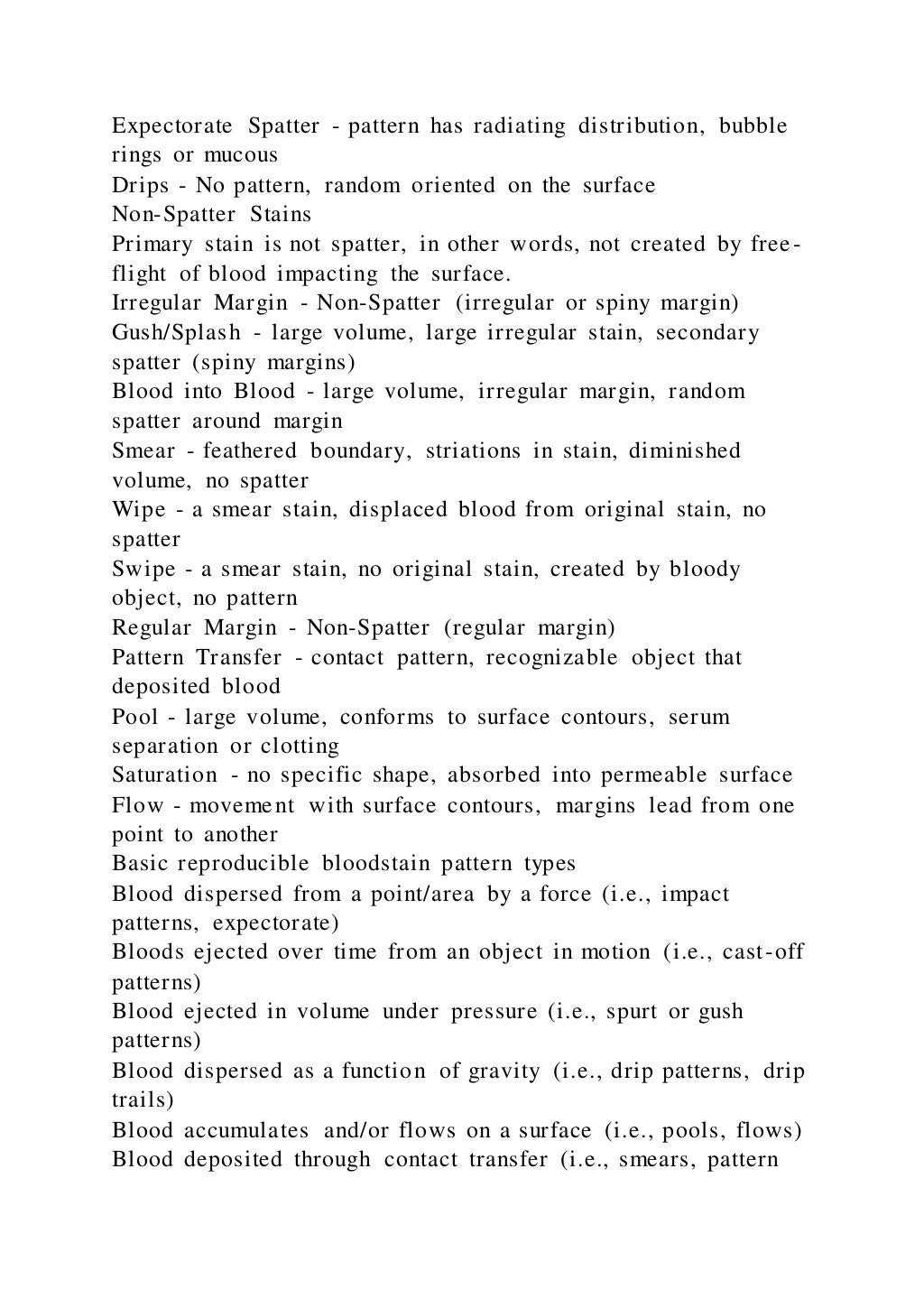 Bloodstain Patterns.htmlBloodstain PatternsClassifying Bloodst | PDF