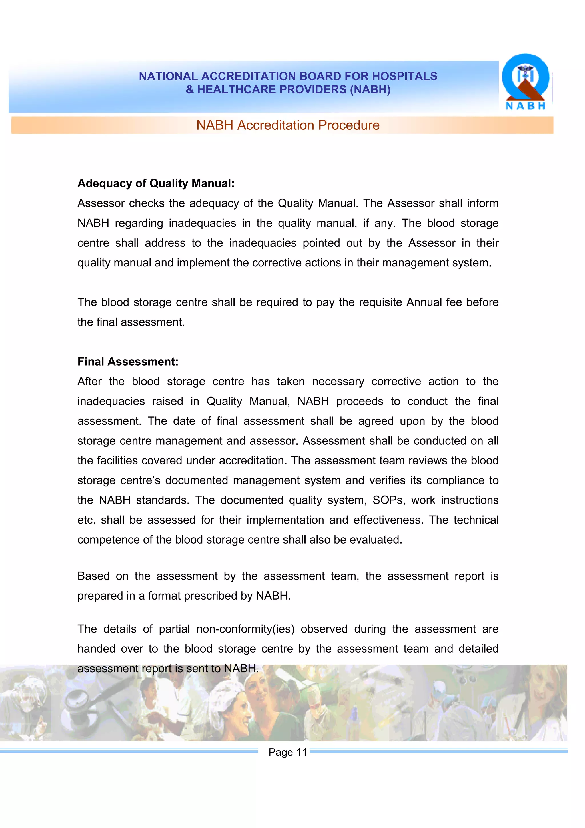 Blood storage - NABH | PDF