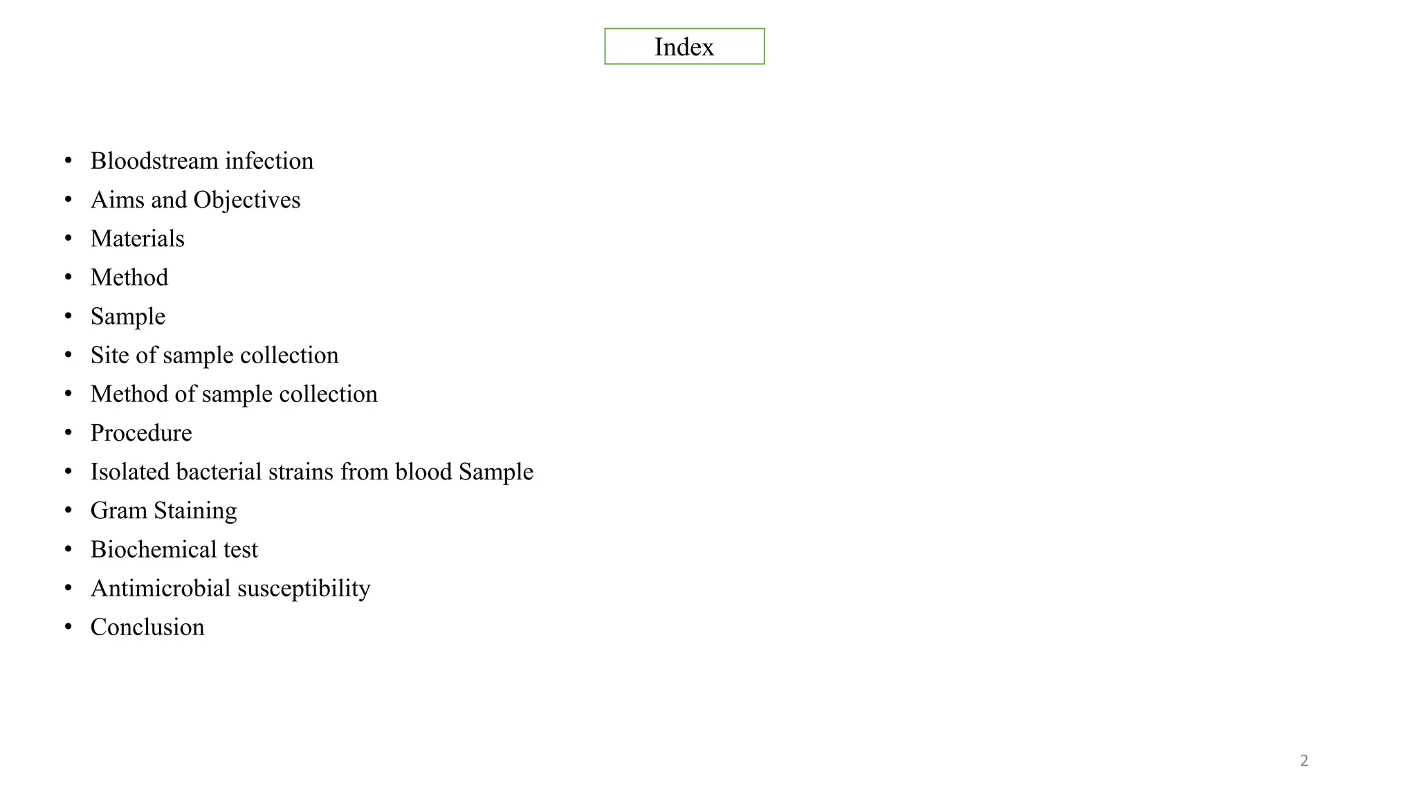 Bloodstream infection caused by bacterial pathogen | PPTX