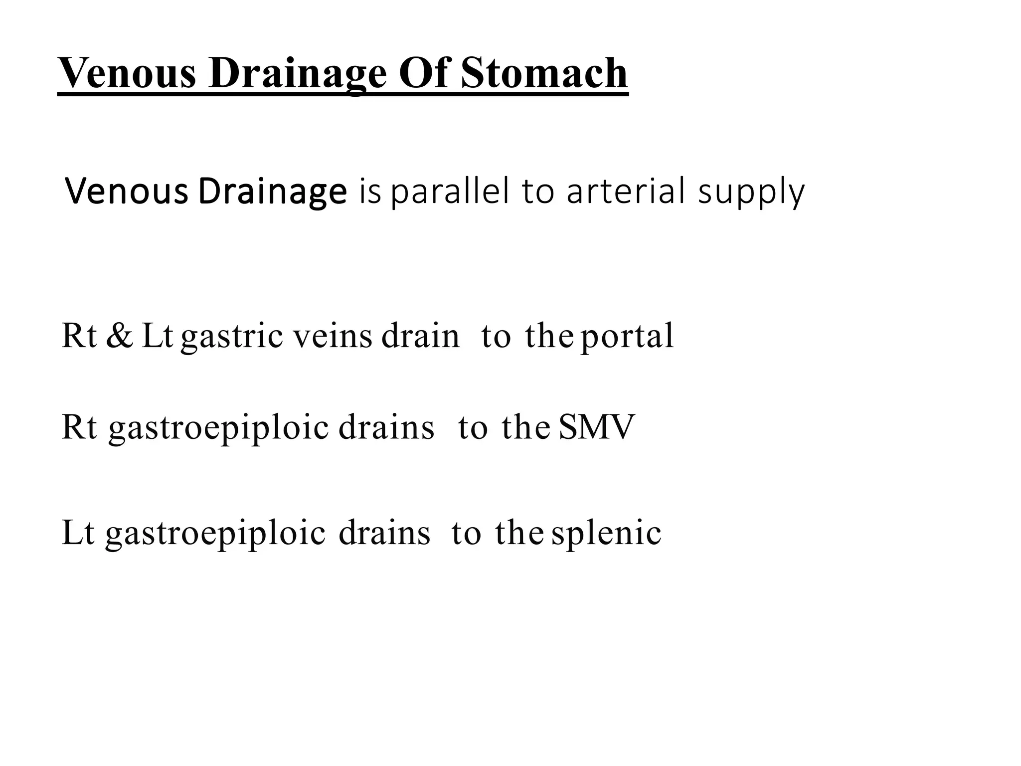 Blood supply and lymphatic drainage of stomach | PPTX