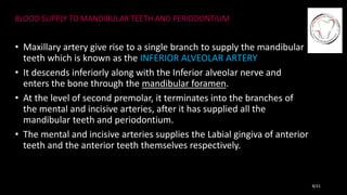 BLOOD SUPPLY FOR PERIODONTIUM | PPTX