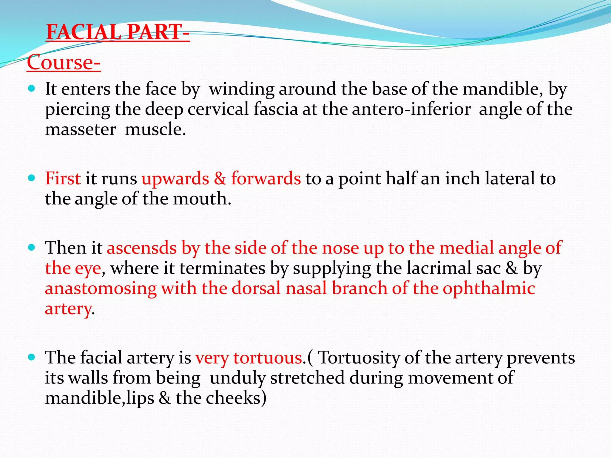 Blood supply of face | PPTX