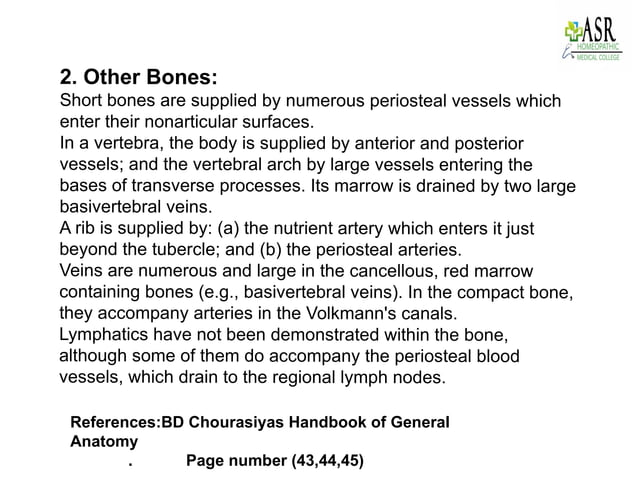 BLOOD SUPPLY OF LONG BONES | PPT