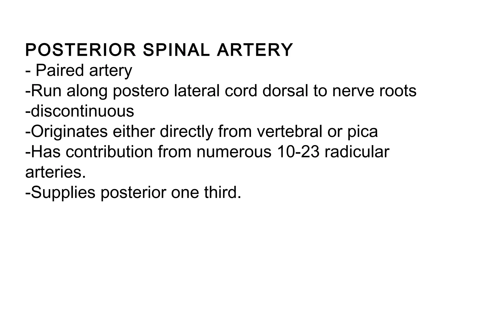 BLOOD SUPPLY OF SPINAL CORD | PPT