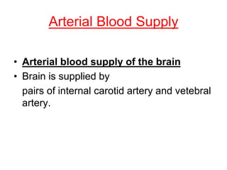 Blood supply to brain | PPT
