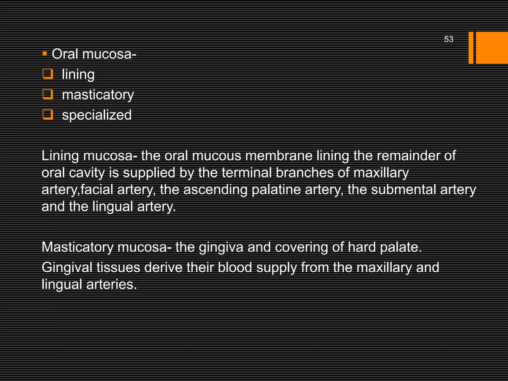 Blood supplyand lymphatic drainage to oral cavity | PPTX