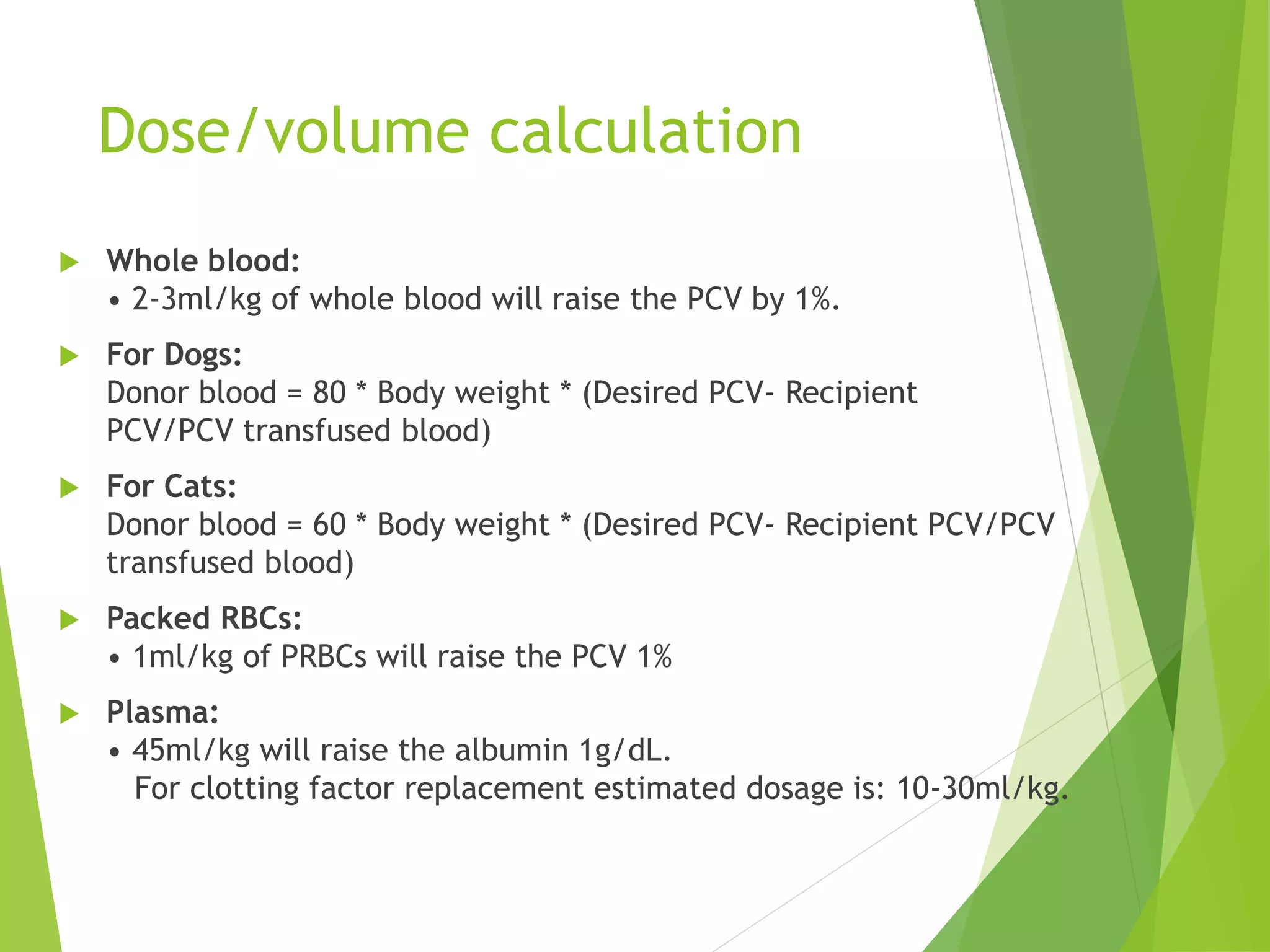 Blood transfusion in animals | PPTX