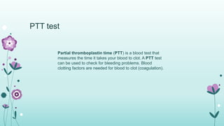 Blood test | PPTX
