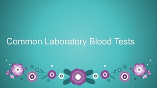 Blood test | PPTX