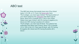 Blood test | PPTX