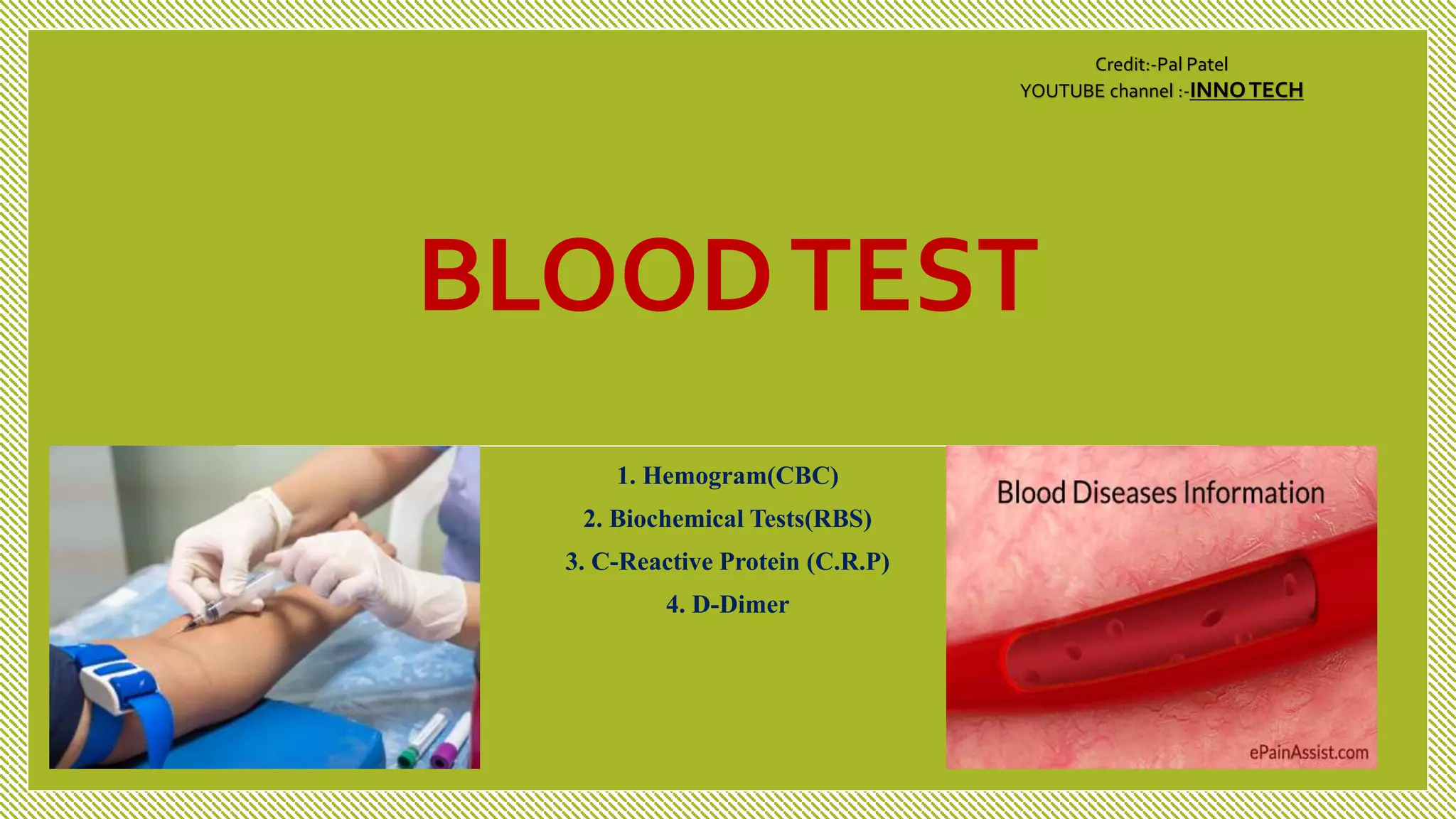 Blood test | PPTX