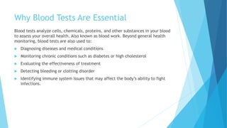 Blood Testing: What You Need to Know About Common Blood Tests | PDF