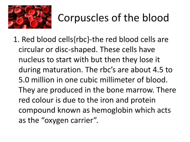 Blood {the circulating fluid in our body | PPTX