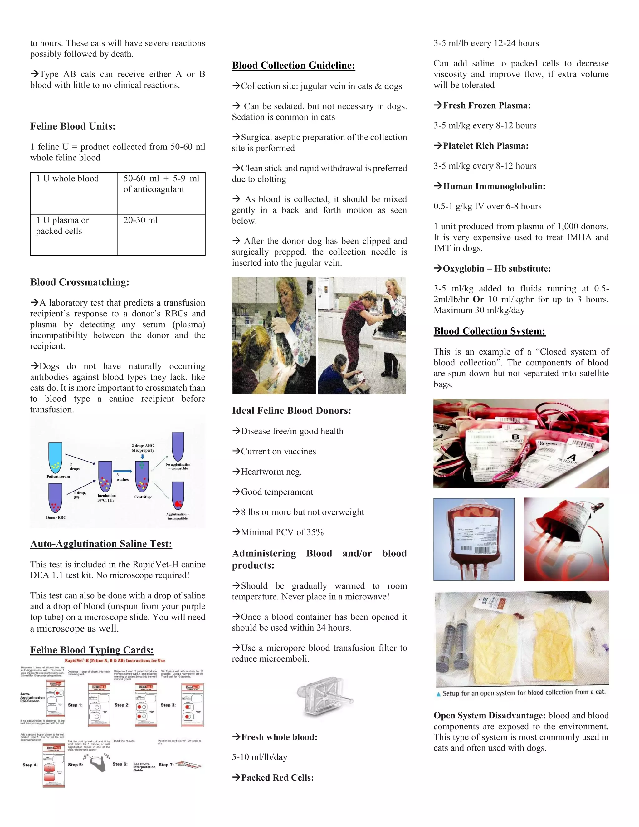 Blood Transfusion in Animals | PDF