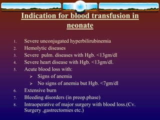 BLOOD TRANSFISION, INDICATIONS AND COMPLICATIONS.ppt