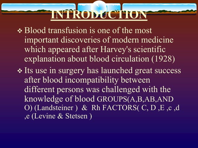 BLOOD TRANSFISION, INDICATIONS AND COMPLICATIONS.ppt | Blood Disorders ...
