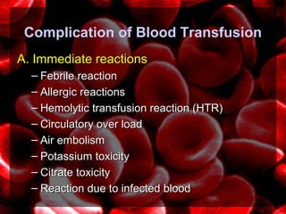 Blood transfusion | PPT