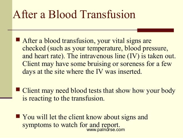 Blood transfusion