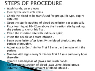 Blood transfusion | PPTX
