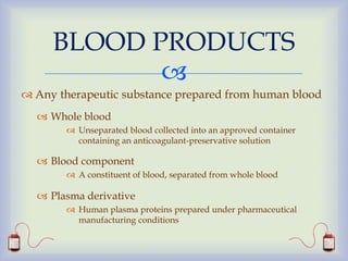 Blood transfusion | PPT