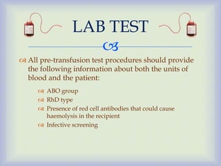 Blood transfusion | PPT