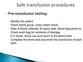 Blood transfusion | PPT