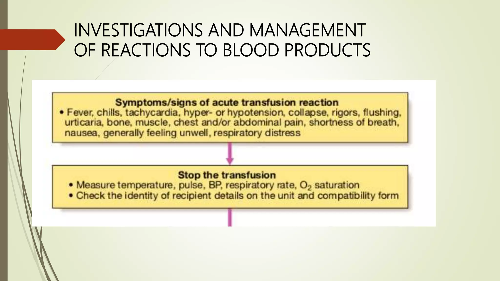 Blood transfusion - components , procedure , pre transfusion testing ...
