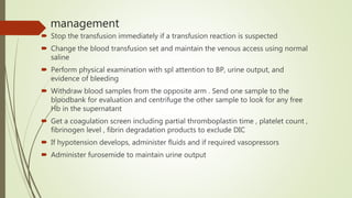 Blood transfusion - components , procedure , pre transfusion testing ...