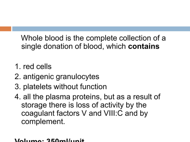 Blood product transfusion and massive transfusion | PPTX