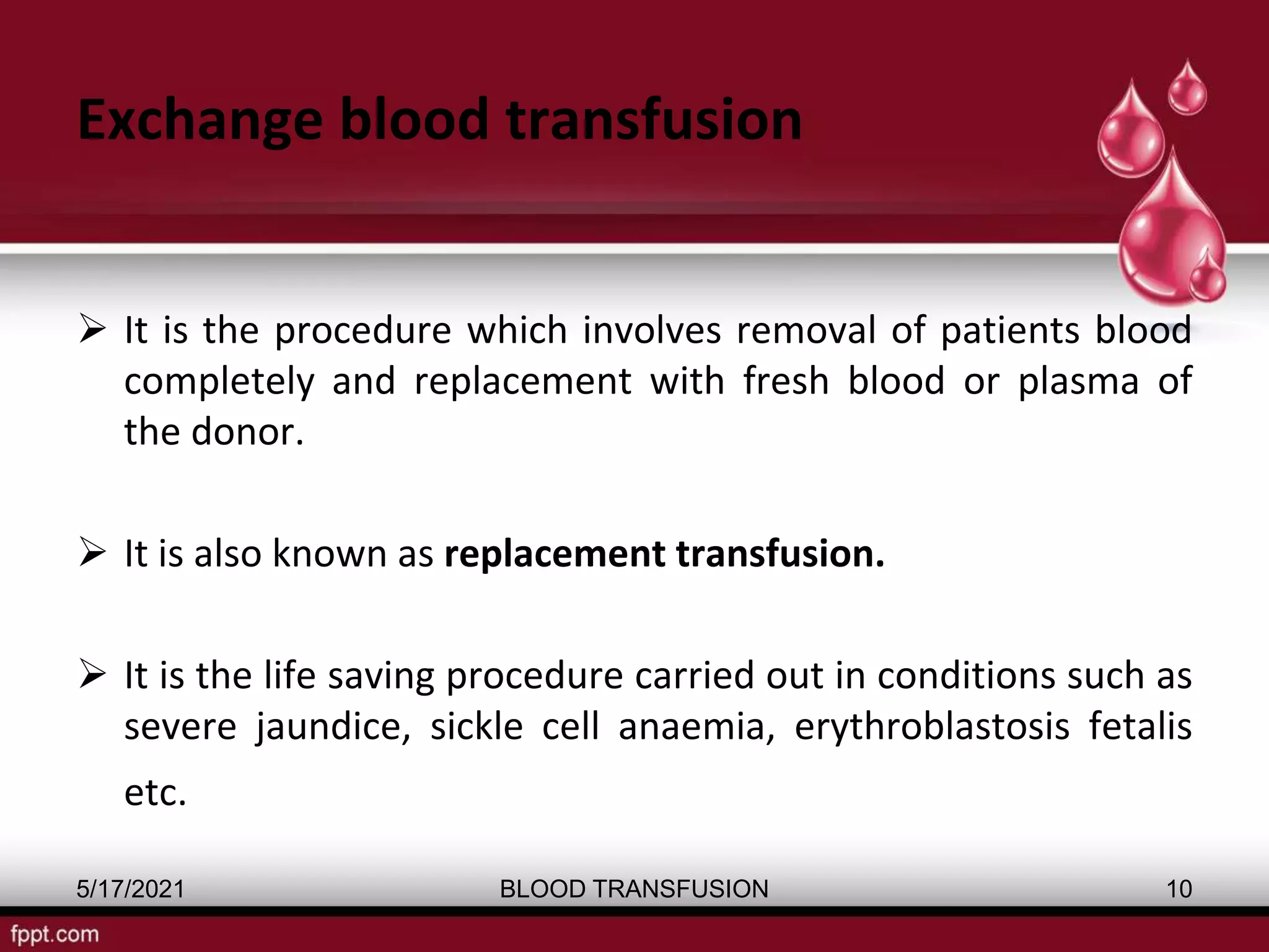 Blood transfusion | PPT