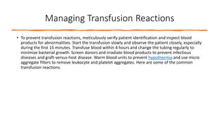 Blood Transfusion and ABO with Manage for reactions.pdf