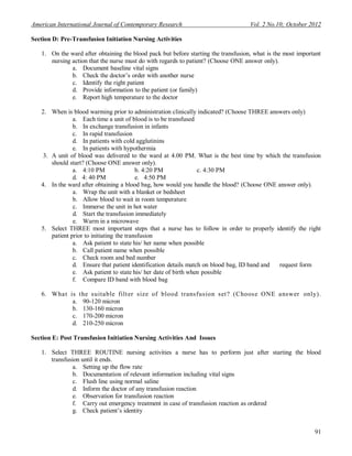 Blood transfusion .pdf is a safe and common | PDF