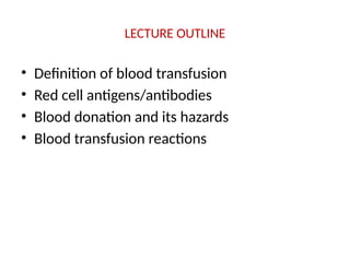 BLOOD TRANSFUSION and all you need to know about it | PPT
