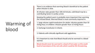 blood transfusion.pptx for nursing students. | PPTX