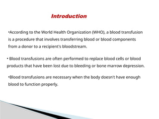 BLOOD TRANSFUSION physiology and pathology .pptx