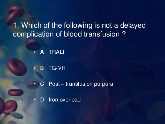 Blood transfusion
