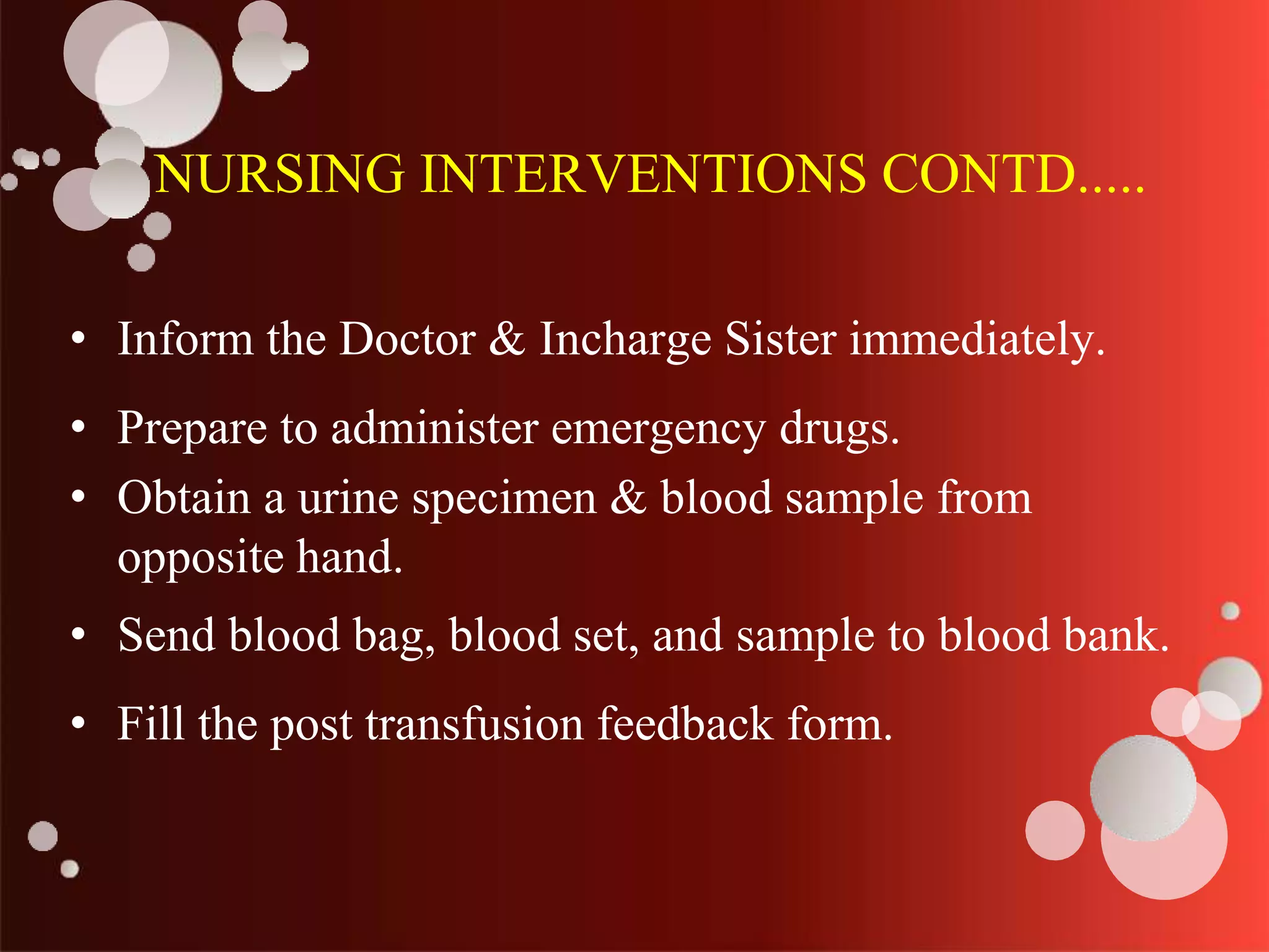 Blood transfusion & nursing responsibilities | PPTX