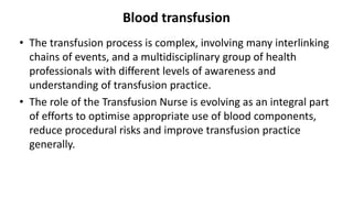 blood transfusion 17.pptx Nursing Skills | PPTX | First Aid | Injuries