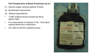 blood transfusion 17.pptx Nursing Skills | PPTX | First Aid | Injuries