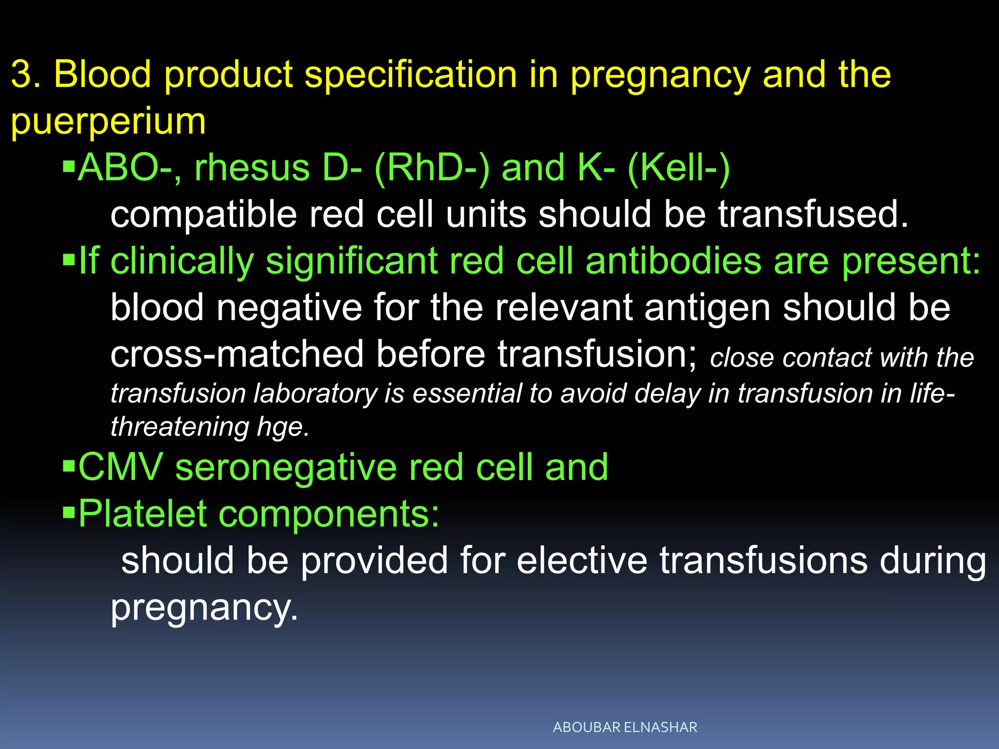 Blood transfusion in obstetrics | PDF