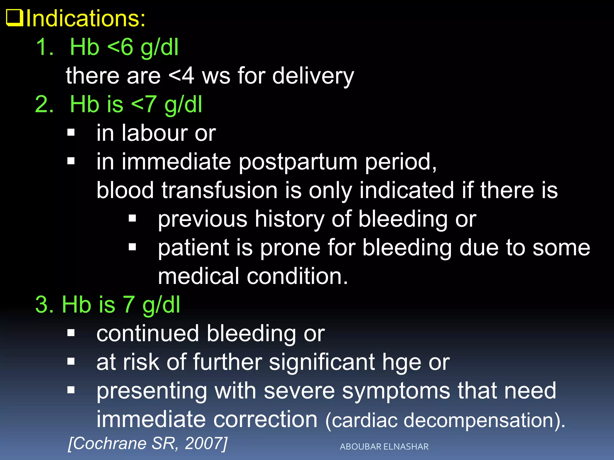Blood transfusion in obstetrics | PDF