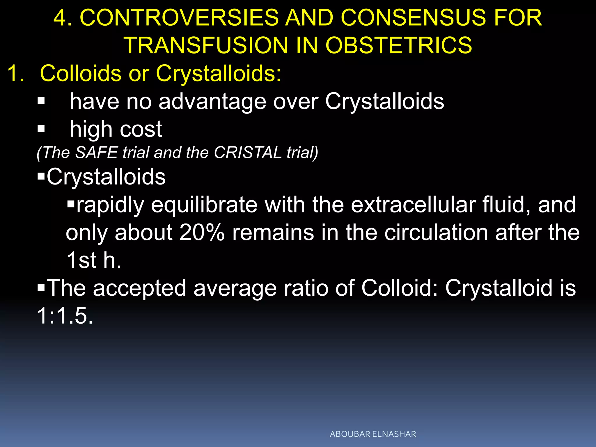Blood transfusion in obstetrics | PDF