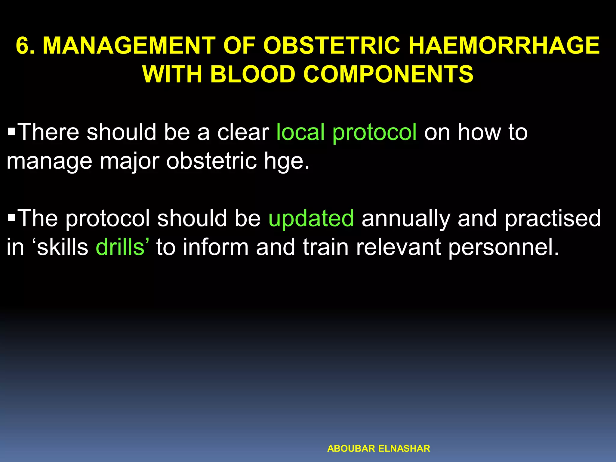 Blood transfusion in obstetrics | PDF