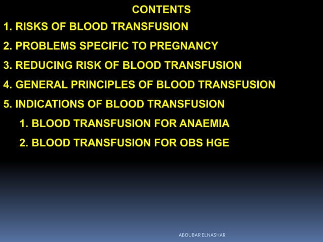 Blood transfusion in obstetrics | PDF