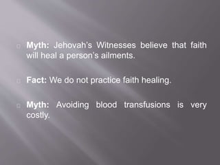 Blood transfusion and its moral implications, | PPTX