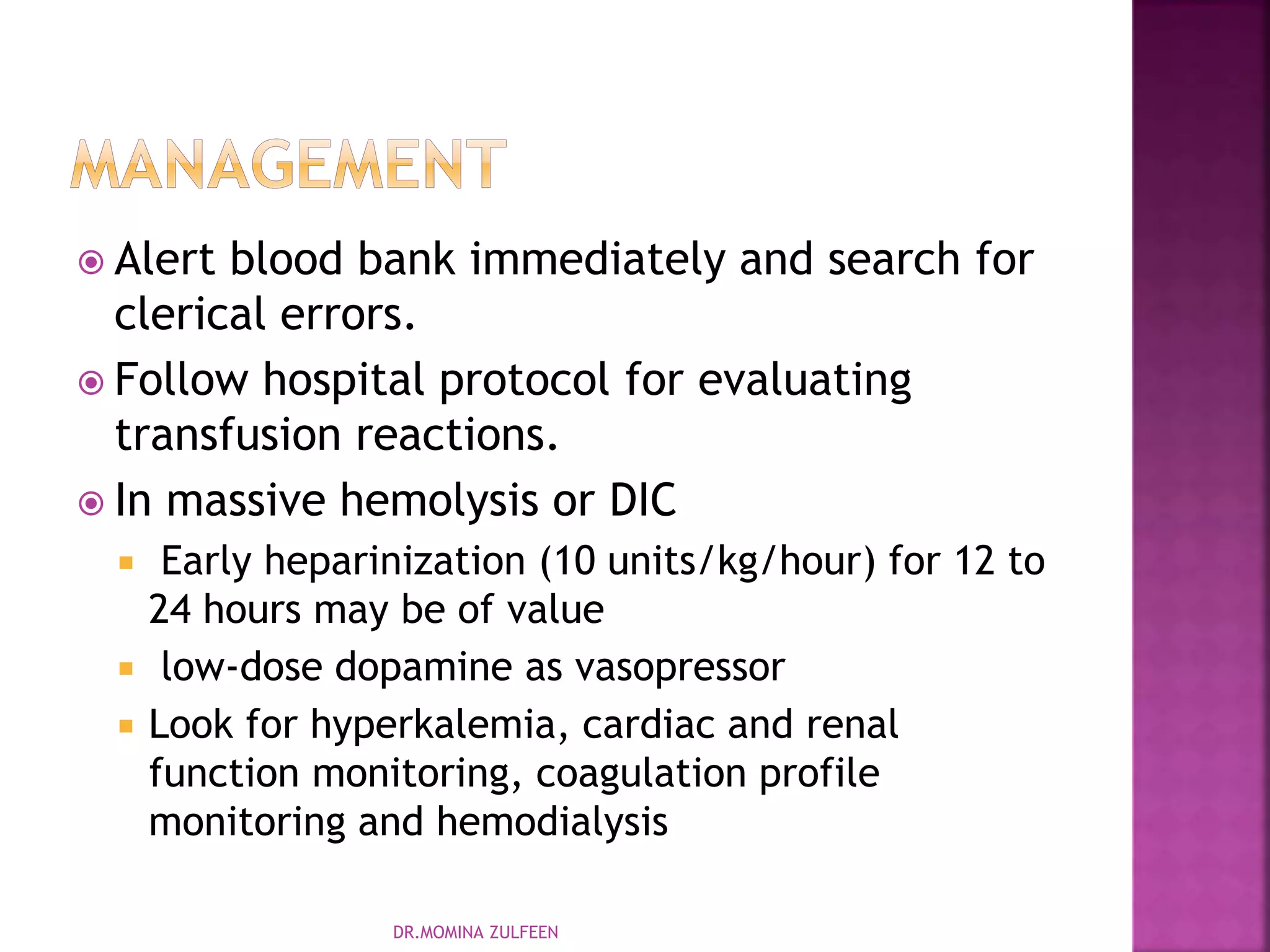 Blood transfusion and its reactions in obstetrics | PPTX